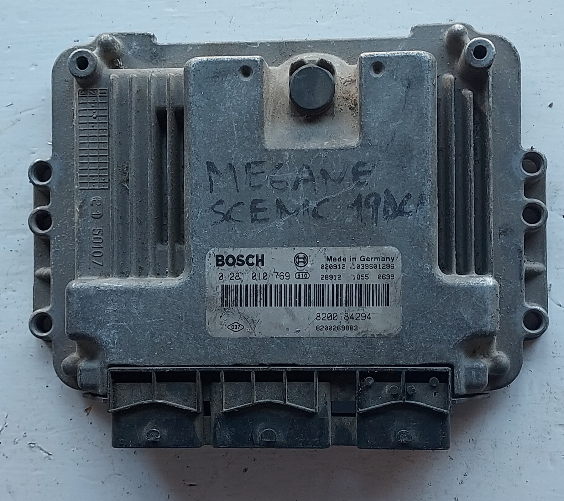 CENTRALINA MOTORE RENAULT MEGANE 1.9 DCI BOSCH 0 281 010 769, 0281010769, 8200184294, 8200269883 ...